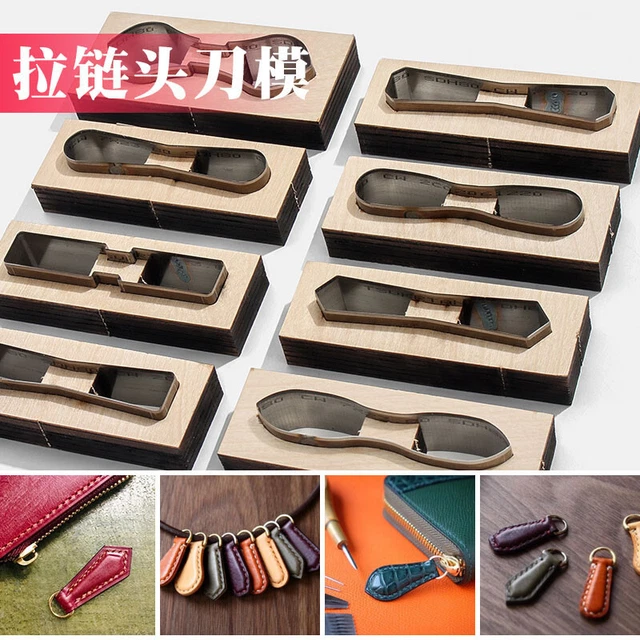 LEATHER ZIPPER PULL Cutter Die Japan blade zip puller Template Cutting ...