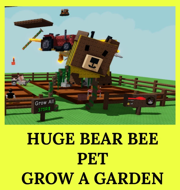 🟢🐻HUGE BEAR BEE🐻 🌱GROW A GARDEN🌱🐶 PETS🐶 🎮ROBLOX🎮 Super Fast Delivery🚀 ...