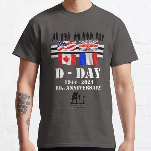 D-DAY 80TH ANNIVERSARY T-Shirt 1944-2024 Normandy Remembrance Military ... D-DAY 80TH ANNIVERSARY T-Shirt 1944-2024 Normandy Remembrance Military ...