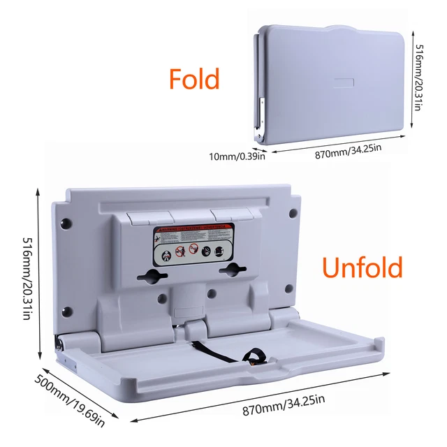 COMMERCIAL WALL MOUNTED Baby Changing Table Baby Change Station 100kg ...