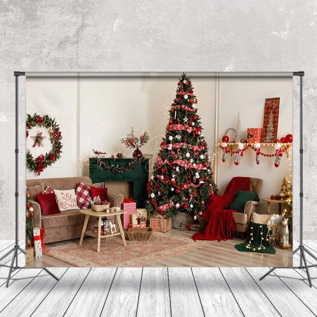 LOFARIS FESTIVE CHRISTMAS Log Style Dining Room Backdrop $37.94 ...