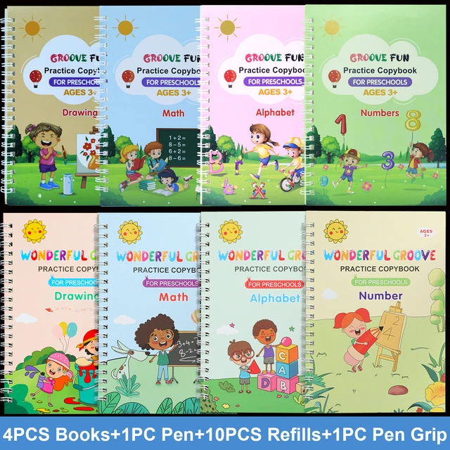 NEW GROOVD MAGIC Copybook Grooved Children's Handwriting Book Practice ...