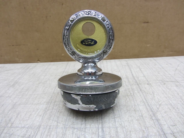 VTG FORD MODEL A Script Boyce Motometer Radiator Cap Gauge Flip Up £108 ...