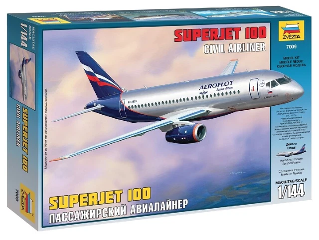 SUKHOI SUPERJET 100 Civil Airliner 1:144 Plastique Model Kit Zvezda EUR ...