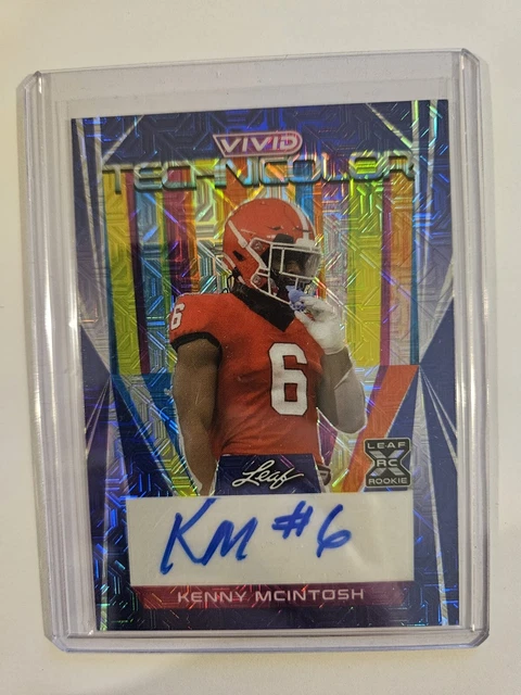 KENNY MCINTOSH 2023 LEAF VIVID TECHNICOLOR PRISMATIC AUTO/7 UGA Bulldog ...