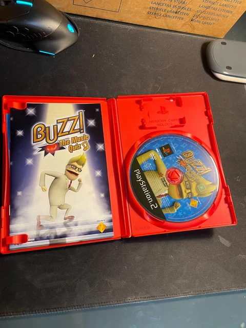 BUZZ! THE MUSIC QUIZ | SONY PS2 PLAYSTATION 2 + MANUAl | BUZZ BUZZERS ...