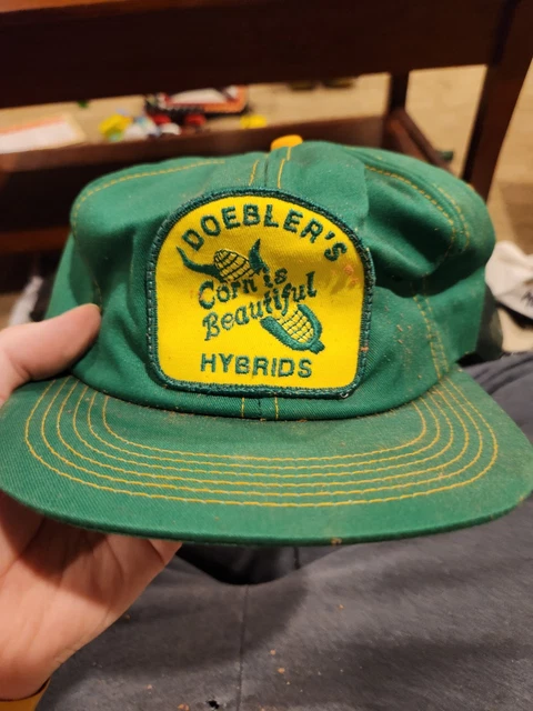 VINTAGE DOEBLER’S HYBRIDS Corn Is Beautiful Patch Snapback Hat Cap K ...