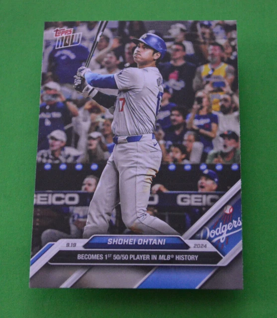 TOPPS NOW 2024 card: 722 Shohei Ohtani 1st 50/50 Player in MLB History ...