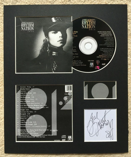 JANET JACKSON - Signed Autographed - RYTHMN NATION 1814 - Album Display ...
