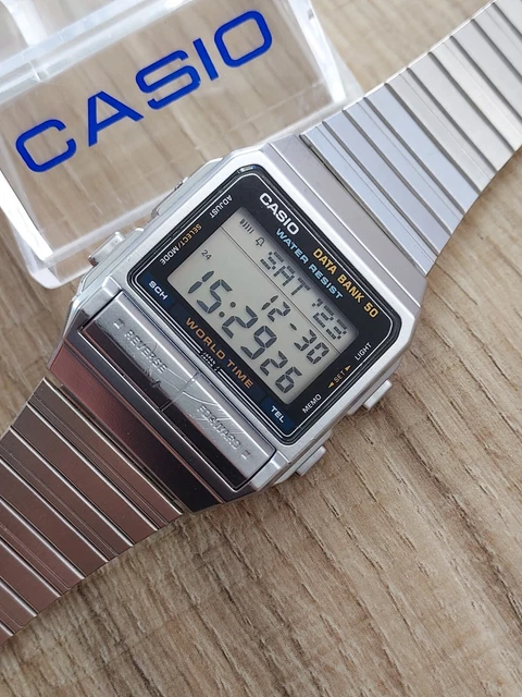 &CASIO DB-520 [675] WORLD TIME - DATA BANK 50 #KOREA"" Watch" $125.56 - PicClick CA