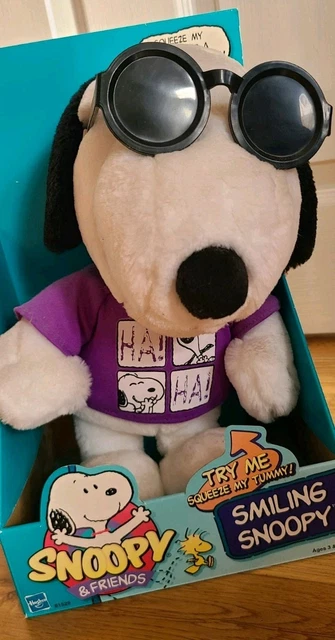 SNOOPY PLUSH HASBRO 1999 Peanuts Interactive Laughing Sounds Boxed £11. ...