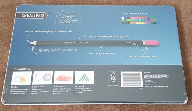 CREATIVE PL ARTIST Collection Watercolour Pencil Set of 36 Brand new ...