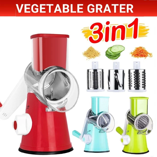 KITCHEN VEGETABLE FRUIT Slicer Cutter Shredder Food Manual Rotary ...