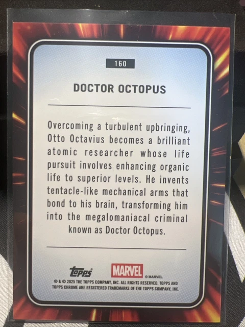 2025 TOPPS CHROME Marvel Comics Doctor Octopus #160 Blue & Green ...