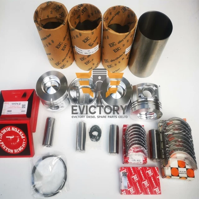 FOR FORKLIFT TOYOTA 2Z Rebuild overhaul Kit piston cylinder liner ...