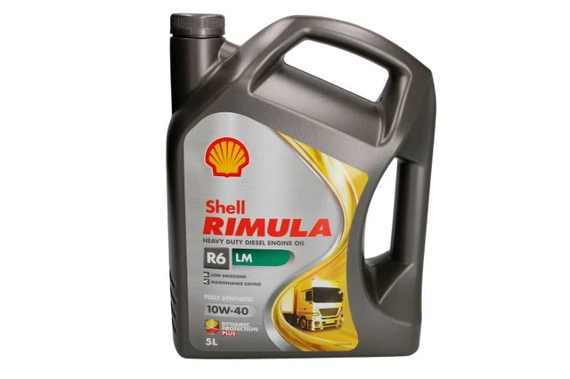 SHELL RIMULA R6 LM 10W-40 Low-SAPS Heavy Duty Synthetic Diesel Engine ...
