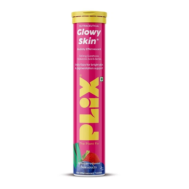 PLIX GLUTATHIONE EFFERVESCENT Tablets for Skin Glow & Brightening – 15 ...