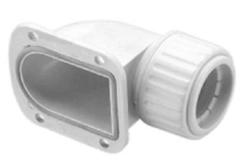 CLIPSAL ANGLED CABLE GLAND With Bulkhead Flange PVC, Light Grey- 40mm ...