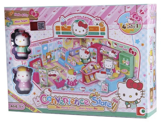 NEW SANRIO HELLO Kitty Mini Town Convenience Store Mini Toy Play Set £ ...