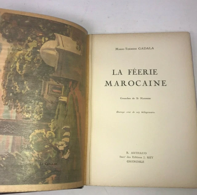 LA FEERIE MAROCAINE - Marie Gadala 1 Sur 200 Vintage 1931 Cuir Rouge ...