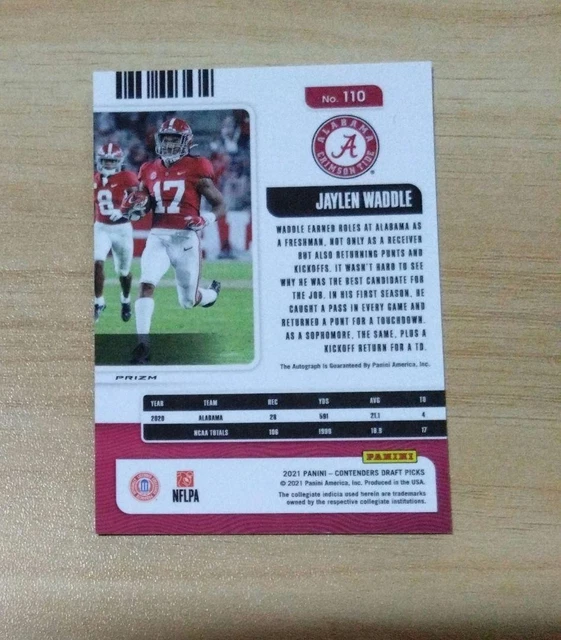 NFL 2021 DRAFT Picks Jaylen Waddle Direct Auto £122.17 - PicClick UK