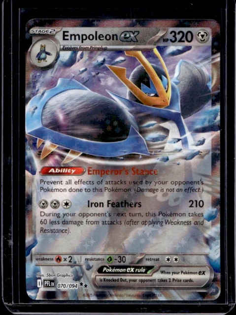 2025 POKEMON PHANTASMAL Flames PFL EN Empoleon ex Double Rare #070/094 ...