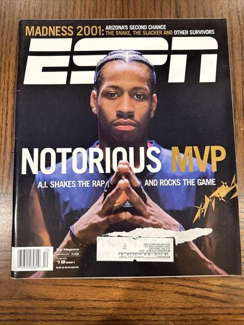 MARCH 19, 2001 ESPN MAGAZINE Allen Iverson Notorious MVP!!!! £11.88 ...