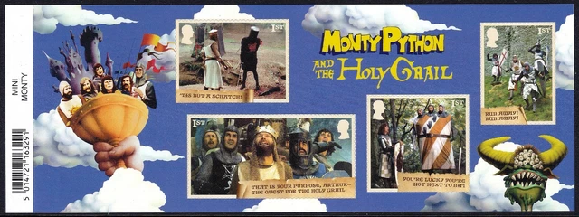 GB 2025 MONTY Python & The Holy Grail Mini Sheet With Barcode Margin ...