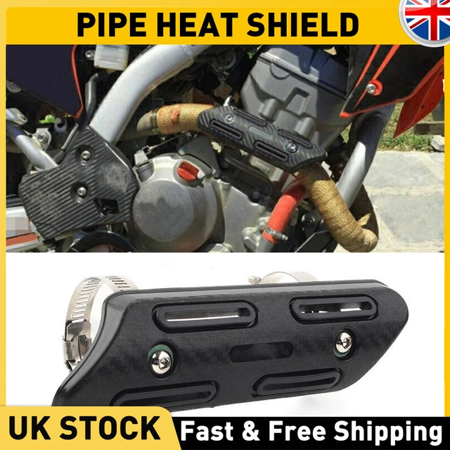 UNIVERSAL MOTORCYCLE EXHAUST Muffler Pipe Heat Shield Guard Protective ...