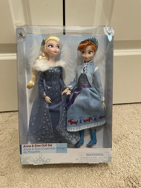 DISNEY STORE FROZEN set of Elsa and anna dolls Olaf adventures $75.00 ...