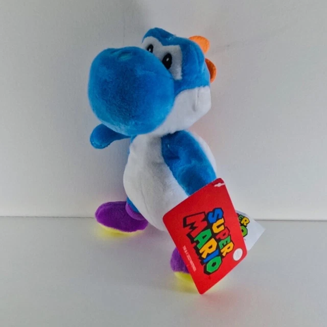 LICENSED NINTENDO SUPER Mario Bros - Blue Yoshi Plush Soft Toy 18cm ...