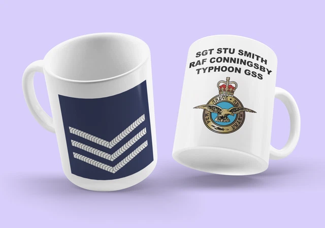 RAF MUG | Royal Air Force Cup| SNCO | CPL | Customised Air Force £11.99 ...