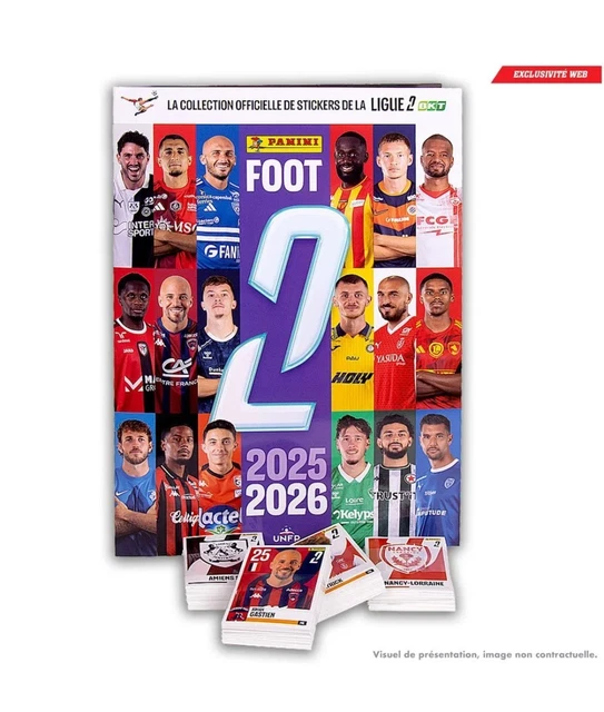 NEW ALBUM PANINI FOOT 2025 2026 ligue 2 BKT SET COMPLET images stickers ...
