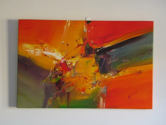 ORIGINAL ABSTRACT SIGNED Wilkinson Painting - 85cm x 55cm x 4cm £171.21 ...