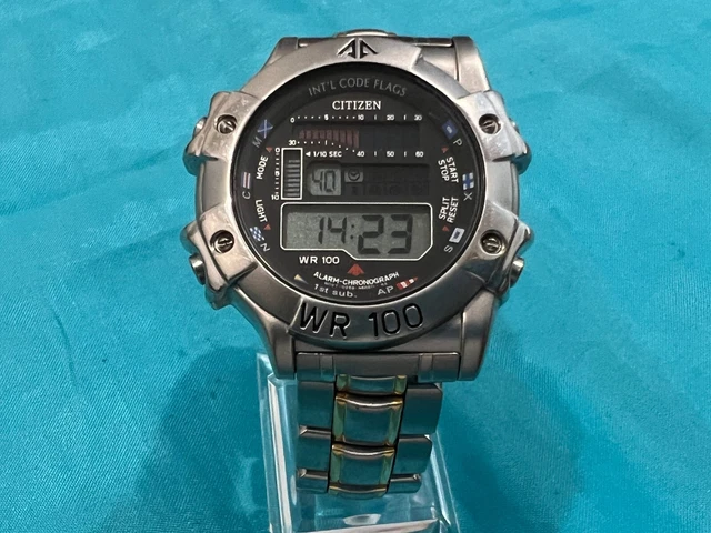 MONTRE-BRACELET CITIZEN PROMASTER modèle : D28B alarme planche à voile ...