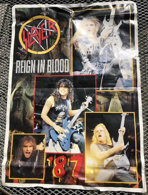 SLAYER TOURPLAKAT 1987 Reign In Blood Tour Plus Live Undead Poster ...