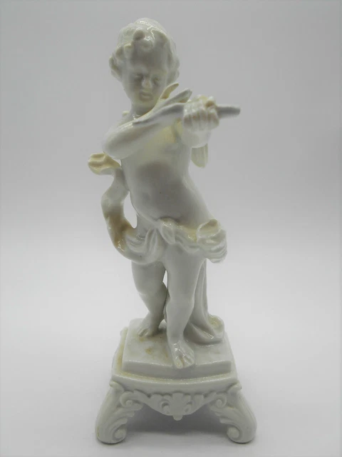 VERY BEAUTIFUL CAPODIMONTE Naples Porcelain Cupid Figure Figurine Italy ...