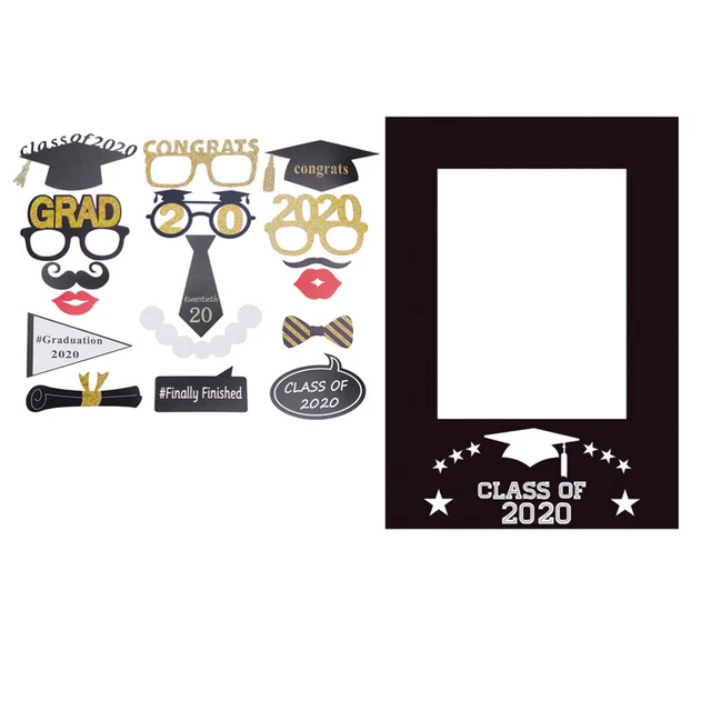 GRADUATION SEASON 18PCS Graduation Photo Booth Props Graduation Selfie ...