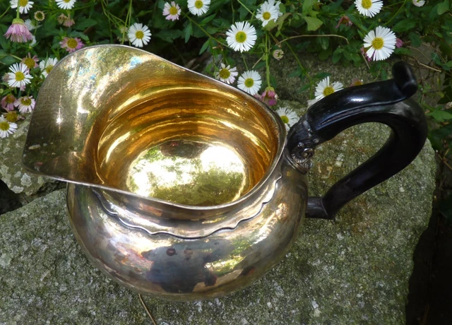 ODIOT PARIS GRAND Pot à Lait ARGENT Massif bon état manche en corne ...