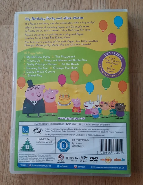 PEPPA PIG: MY Birthday Party (DVD 2003) 10 Piggy Tales Plus Extras £3. ...