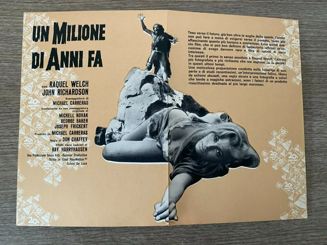 BROCHURE VINTAGE UN milione di anni fa Raquel Welch One Million Years B ...