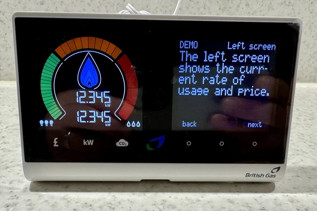BRITISH GAS GEO Smart Home Energy Dual Monitor £31.00 - PicClick UK