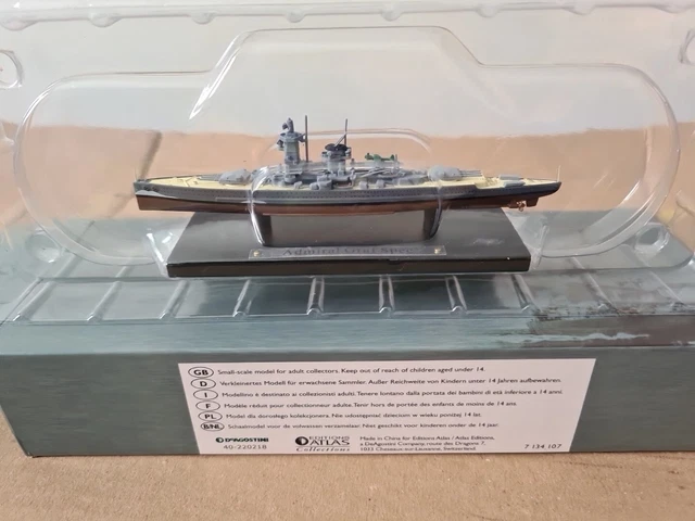 1:1250 ATLAS ADMIRAL Graf Spee Model WarShip WW2 métal moulé sous ...