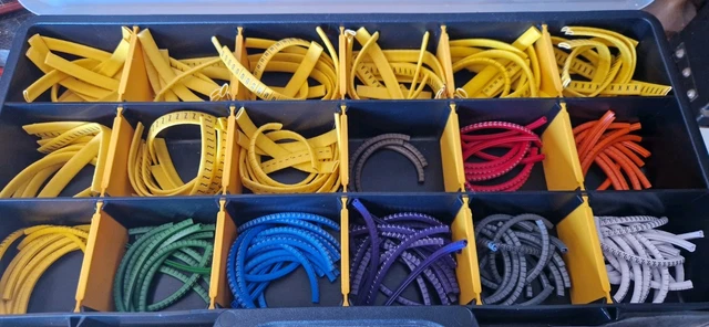 SLIDE ON CABLE Marker Kit Two Boxes £6.50 - PicClick UK