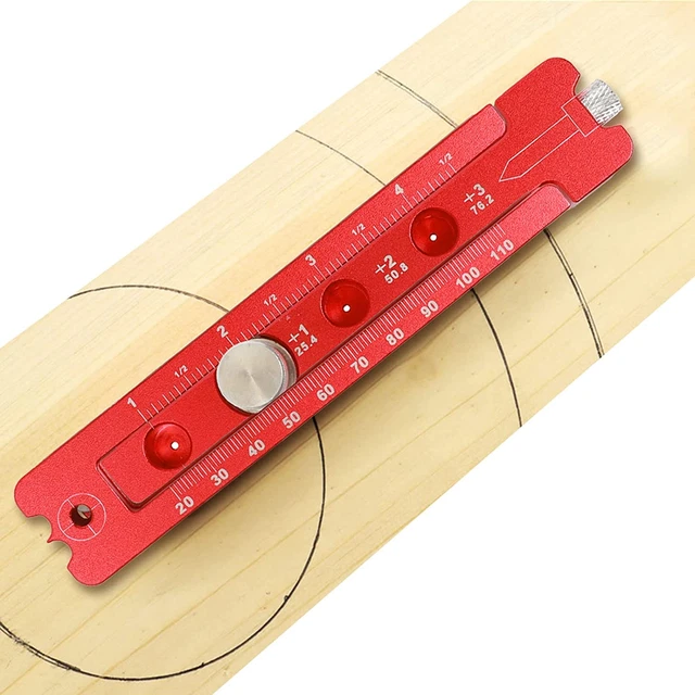 ADJUSTABLE CIRCLE DRAWING Ruler Metric and Inch Marking Gauge, Aluminum ...