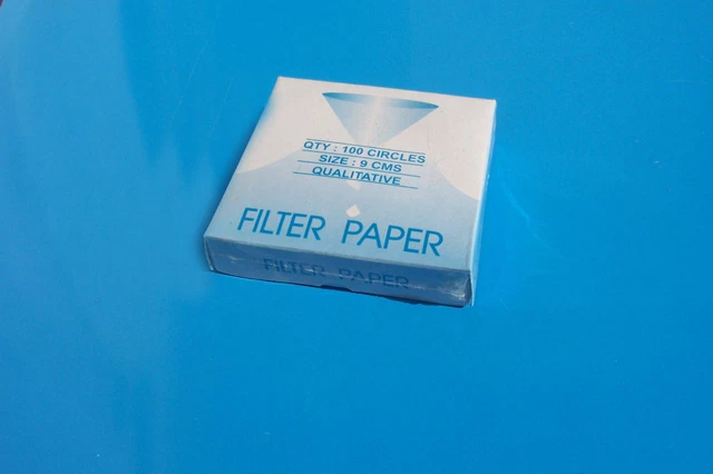 100 FILTER PAPER CIRCLES 9cm -Laboratory, chemistry filtration ...