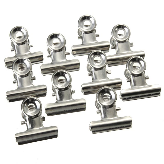 10X SPRINGS BINDER Clips Bulldog Clip Paper File Clamps Letter Money ...