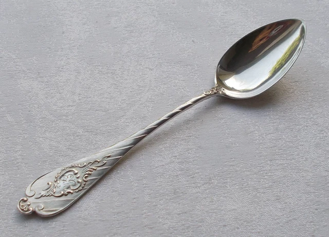 RARO ELEGANTE GRANDE Cucchiaino da Caffè Rococò Di 800er Argento Langer ...