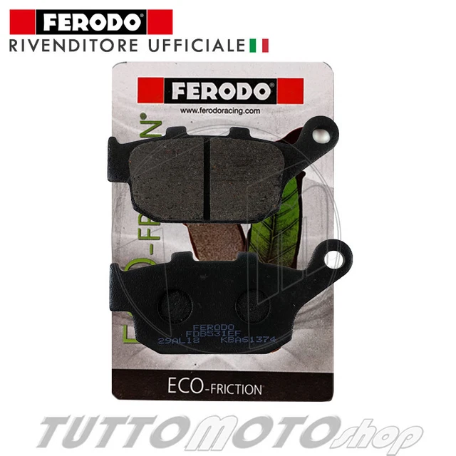 PASTIGLIE FRENO POSTERIORE FERODO FDB531EF - EcoFriction - Mescola ...