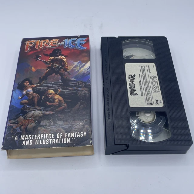 FIRE AND ICE Vhs Tape Frank Frazetta Ralph Bakshi 1989 Rare Oop Anime £ ...